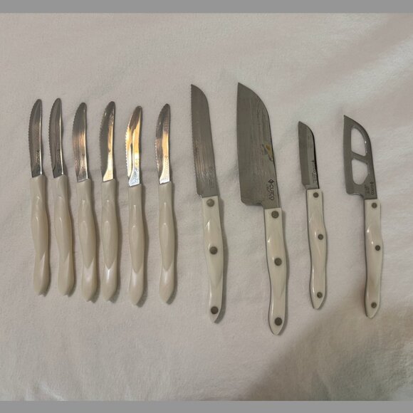 Cutco | Kitchen | Cutco Pearl White Classic Handle Knives Set Of Ten ...